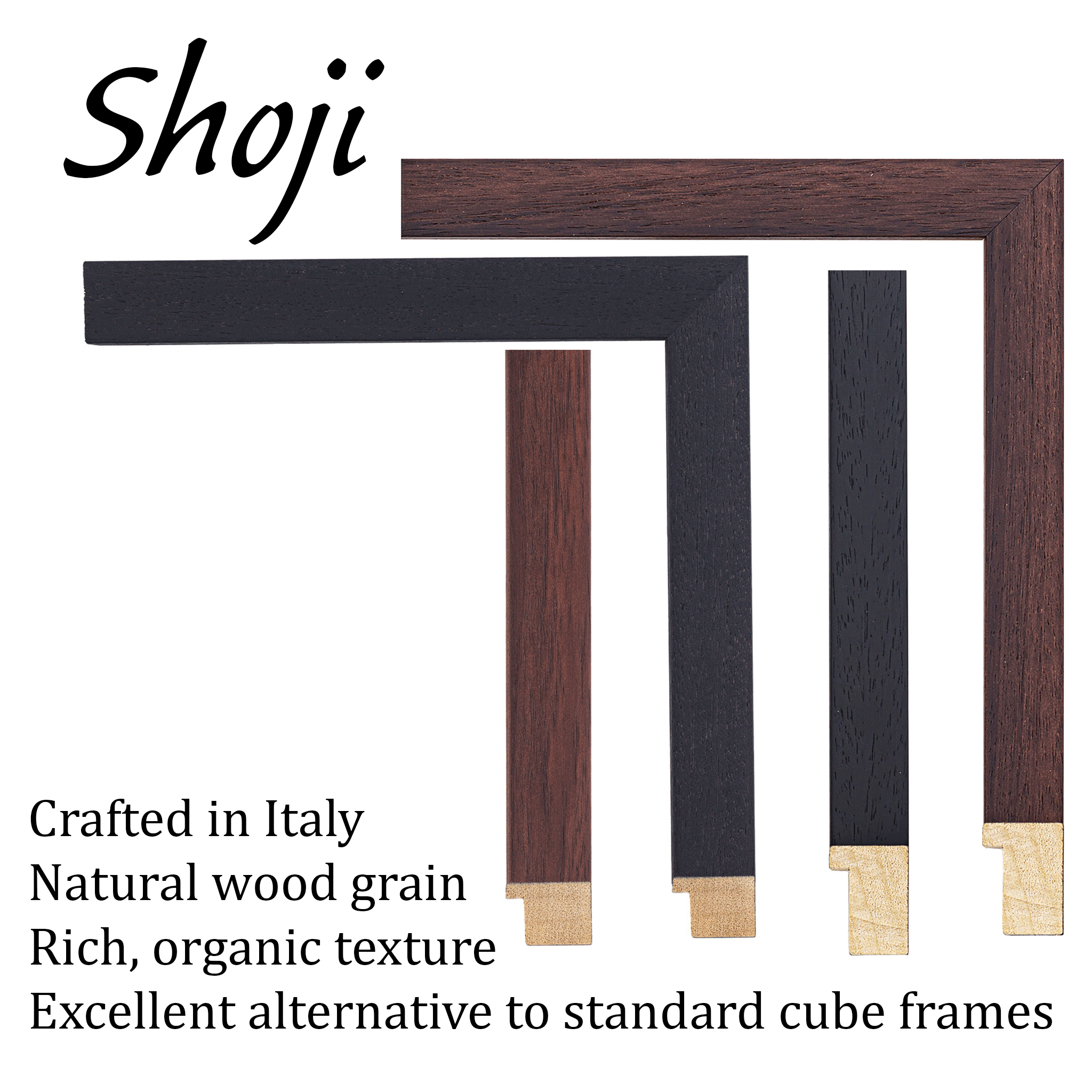 Shoji stained wood artist frames – Wholesale Frame Company